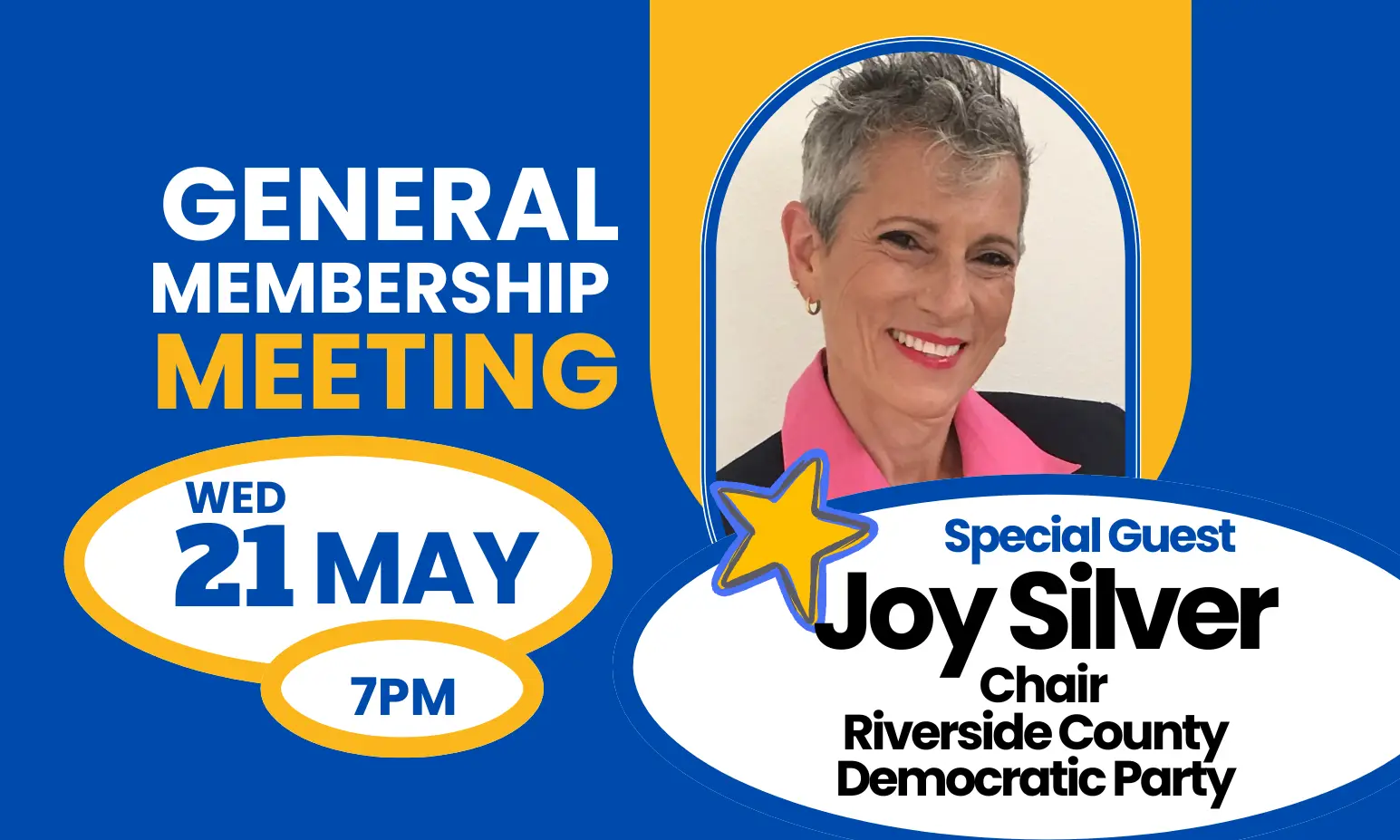 May DGR Meeting: Special Guest: Joy Silver | Democrats of Greater Riverside